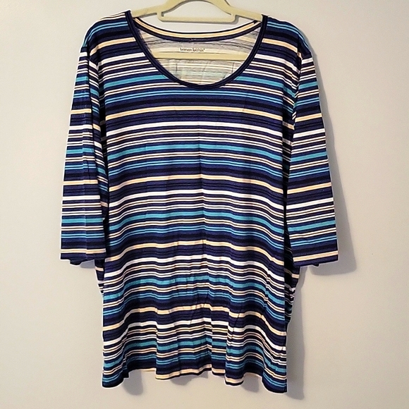 Woman Within | Tops | Woman Within 34 Sleeve Striped Top 2x | Poshmark